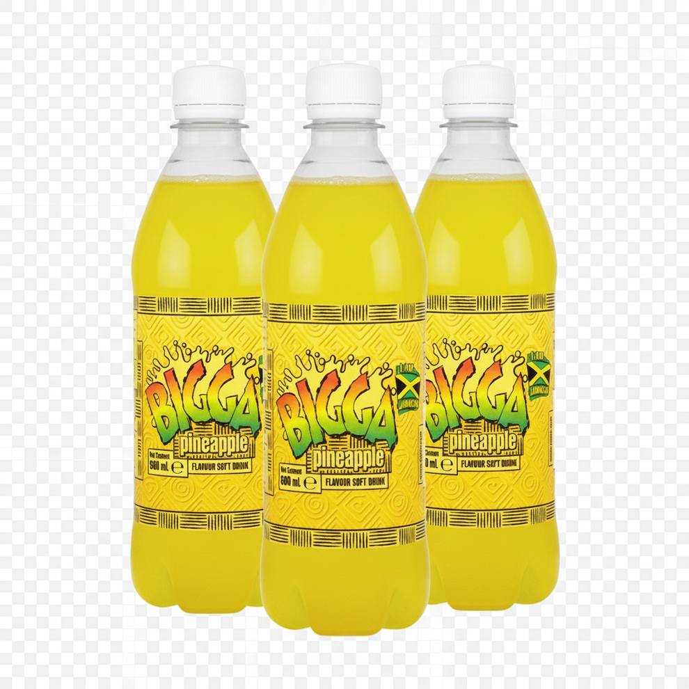 Bigga Pineapple Soda 600ml - Caribbean Soft Drink | The Caribbean Basket